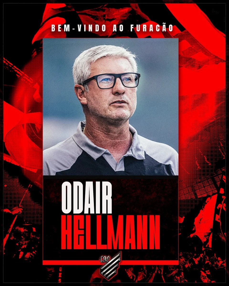 Athletico-PR anuncia o técnico Odair Hellmann para sequência da Série B e Copa do Brasil